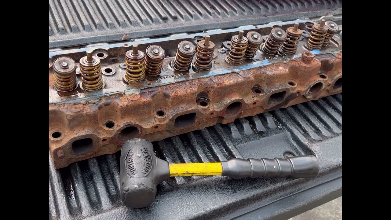 GSC 1954 Chevy 235 In-line 6 cylinder head - YouTube