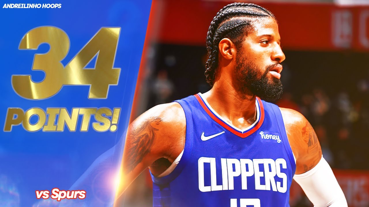 Paul George Full Highlights vs Spurs 34 POINTS! 16.11.21 1080P 60 FPS ...