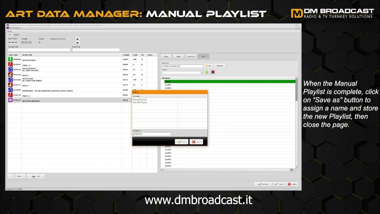 ART Radio/TV - MANUAL PLAYLIST Tutorial - YouTube