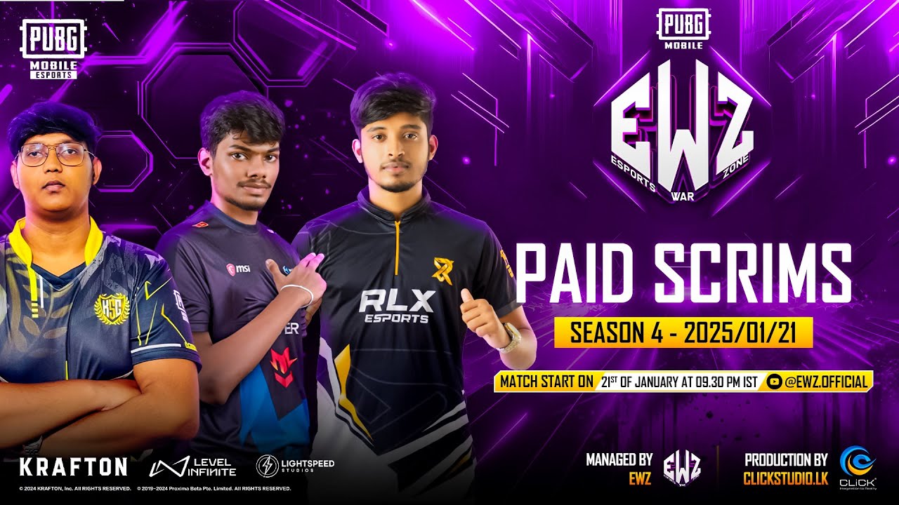 EWZ Paid Scrims | Season 4 | 100$ #RLX #ISSL #NRC #DDX #pubgmobile - YouTube