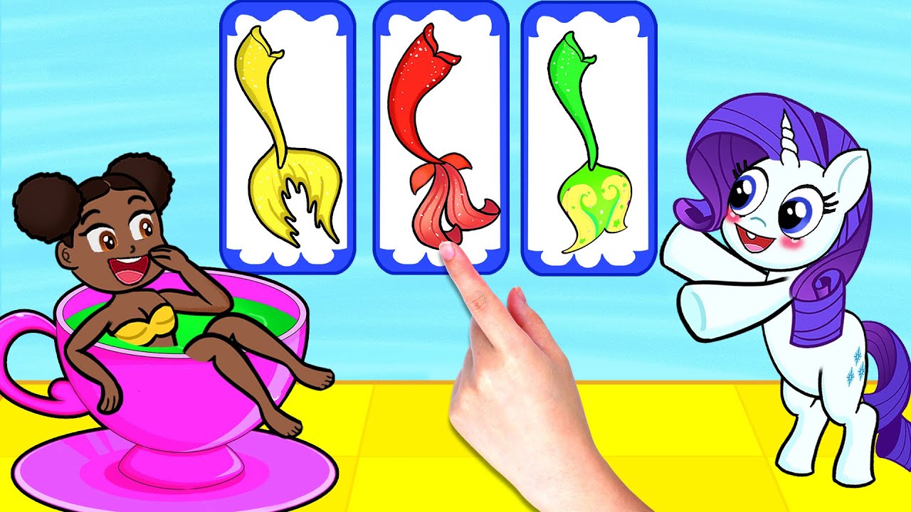 Rarity designs a mermaid tail - MY LITTLE PONY | Stop Motion Paper ...