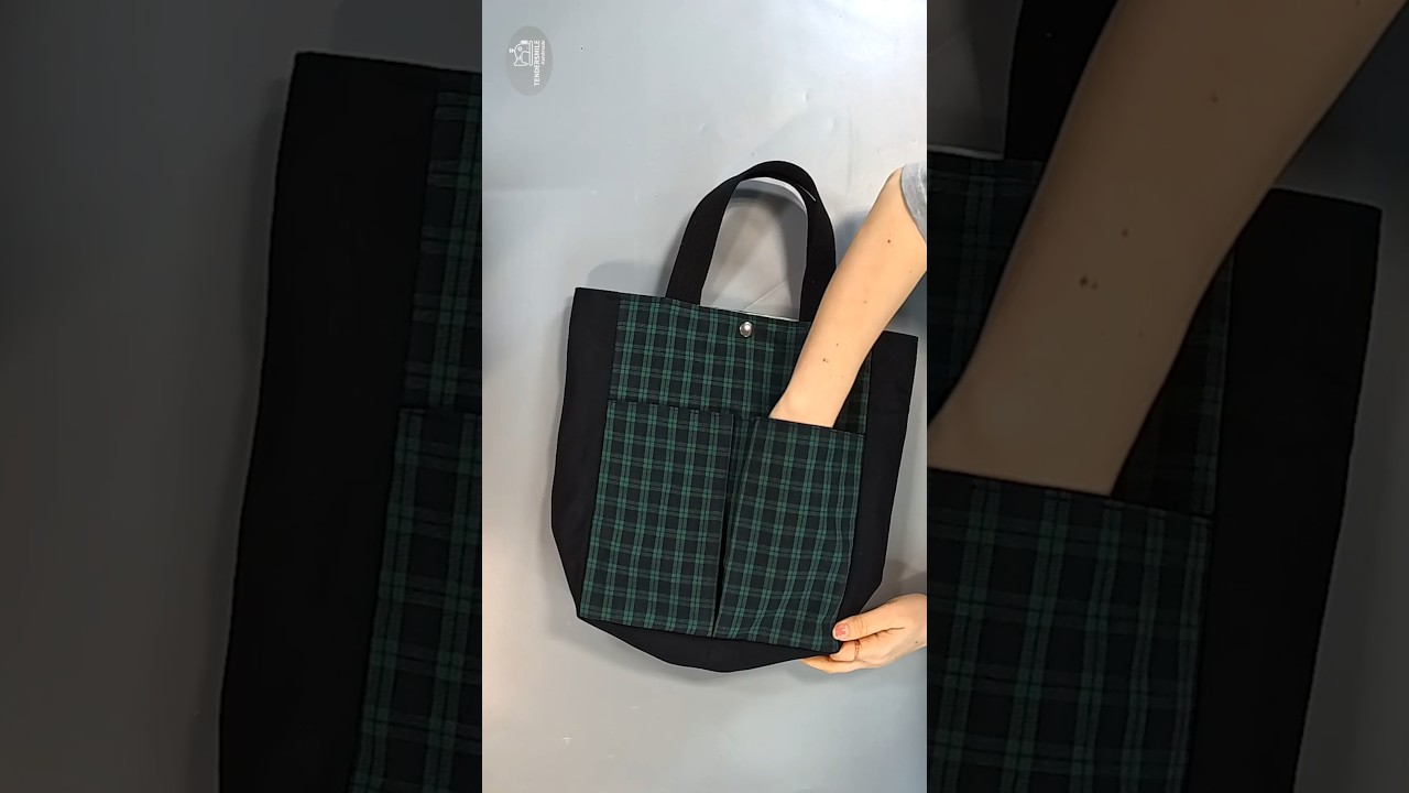 Quick and Easy sewing tips/ Multi-Pocket Tote Bag Tutorial - YouTube