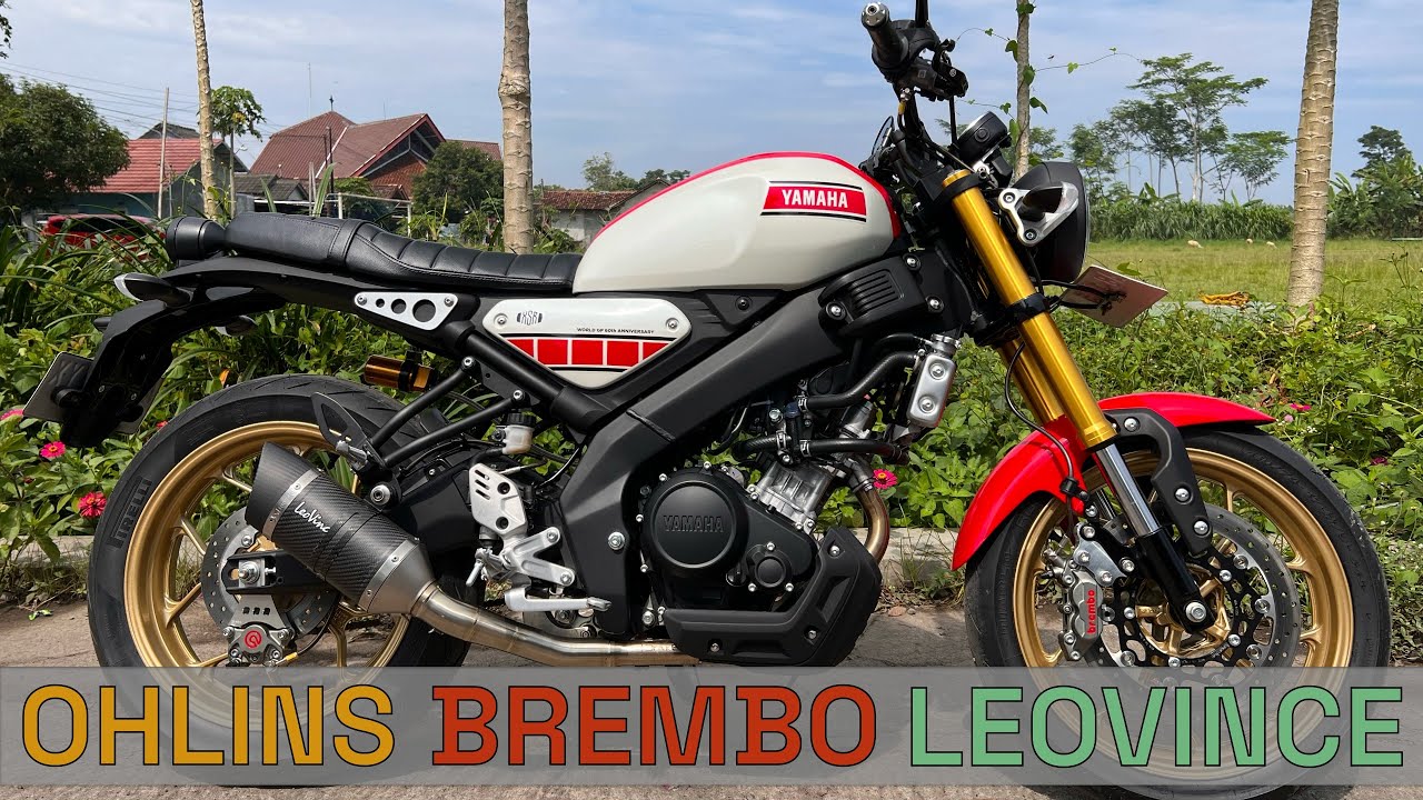 Modifikasi Yamaha XSR 155 BREMBO, OHLINS, LEOVINCE - YouTube