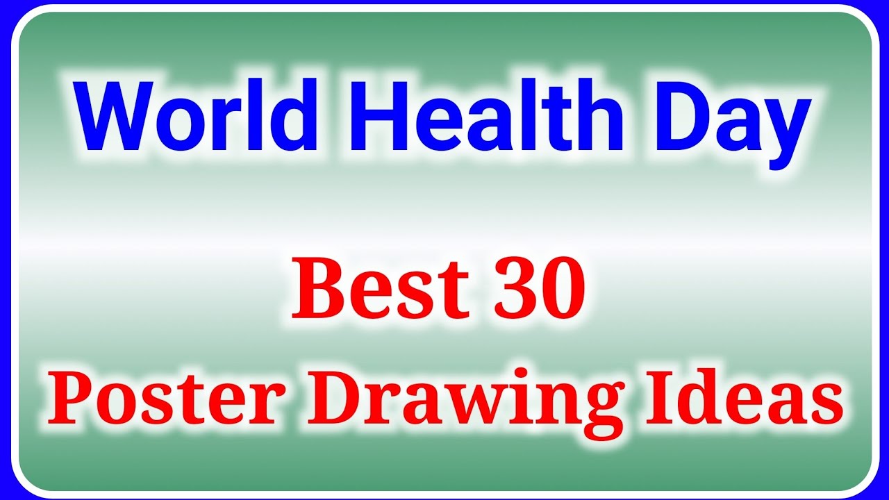 World health day drawing || world health day poster drawing || World ...