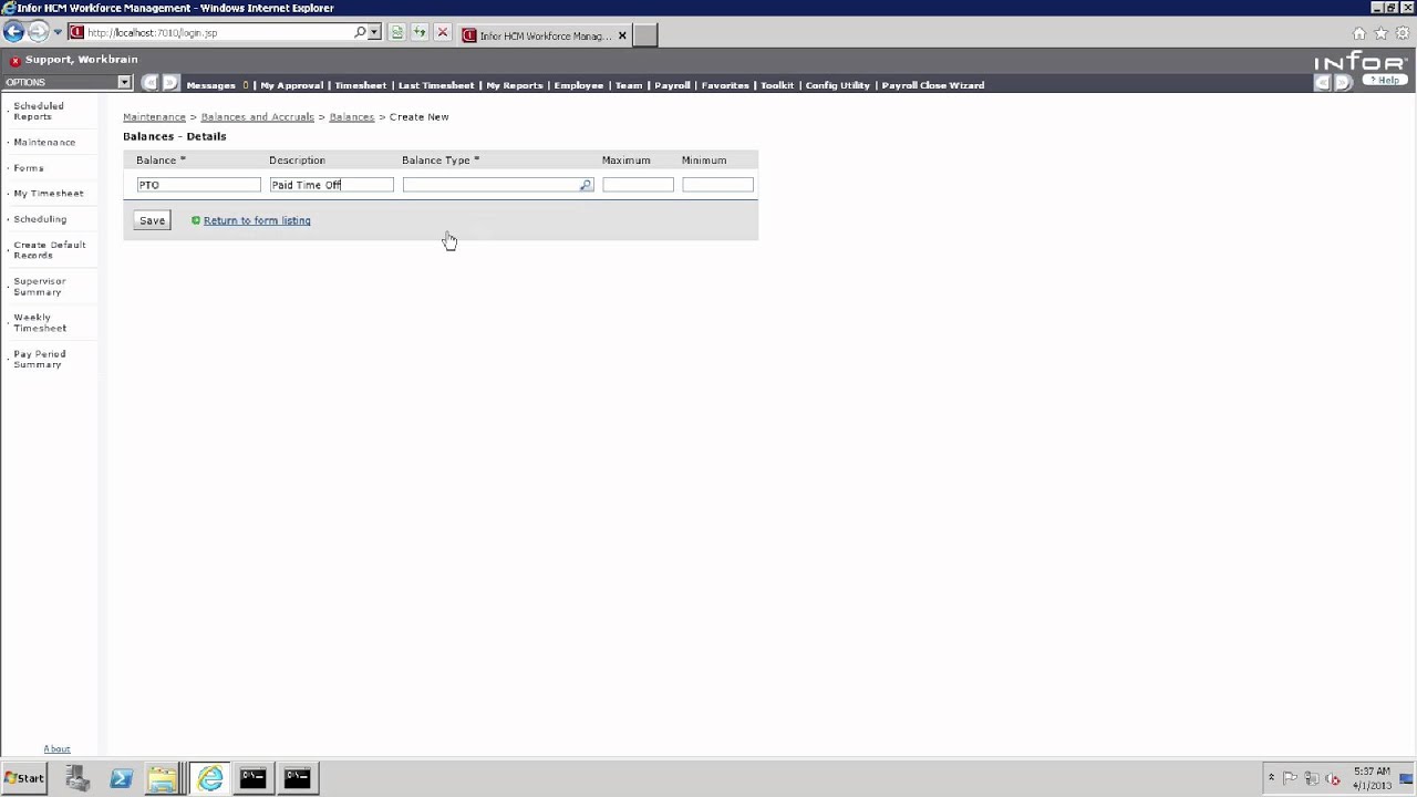 Workbrain Balances and Accruals 2 - YouTube