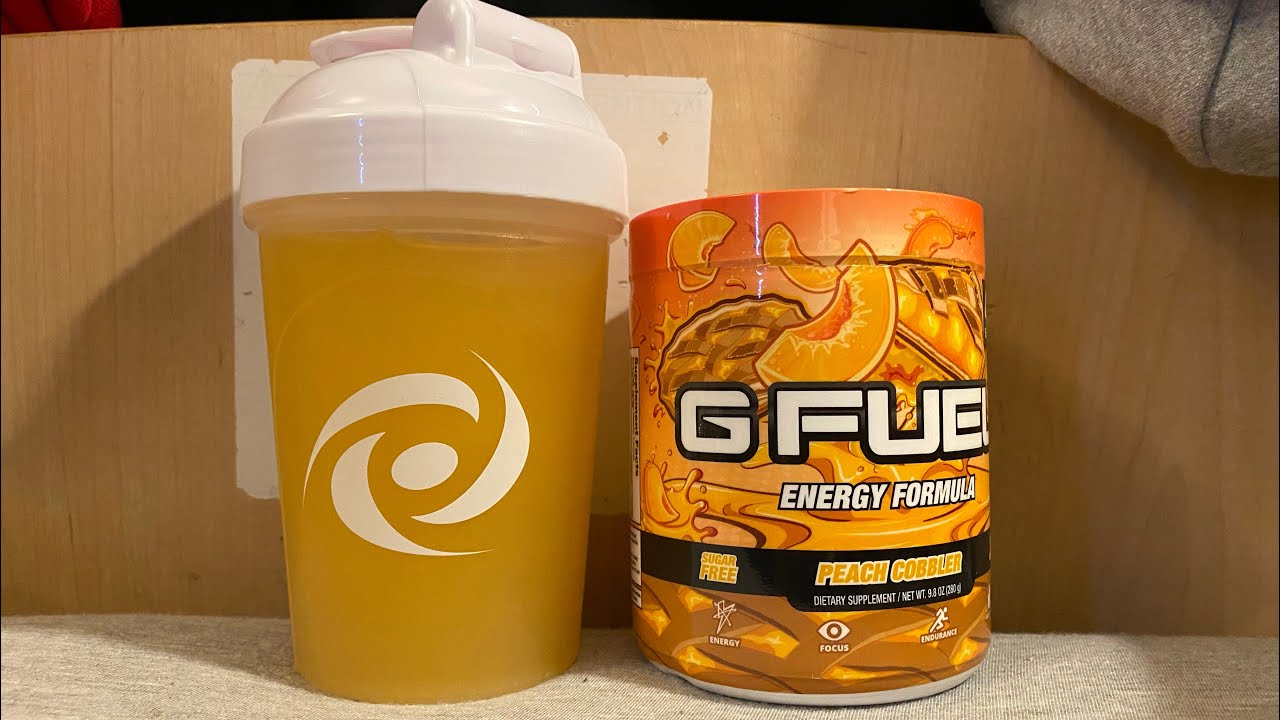 Peach Cobbler GFUEL UNBOXING and REVIEW - YouTube