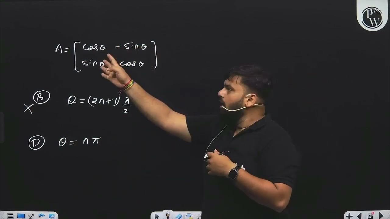 For a given matrix \(A=\left[\begin{array}{rr}\cos \theta & -\sin \theta \\ \sin \theta ...