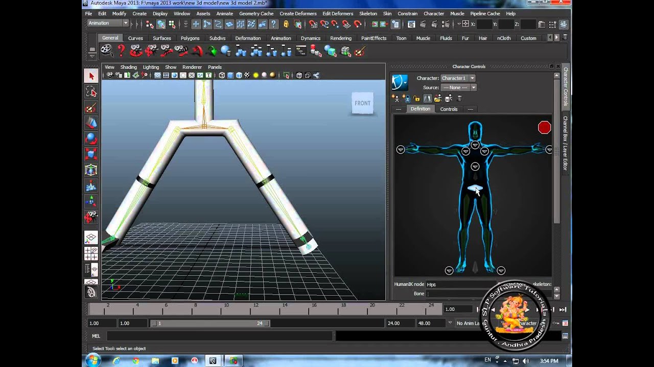 Create a Control rig HumanIK Maya - YouTube