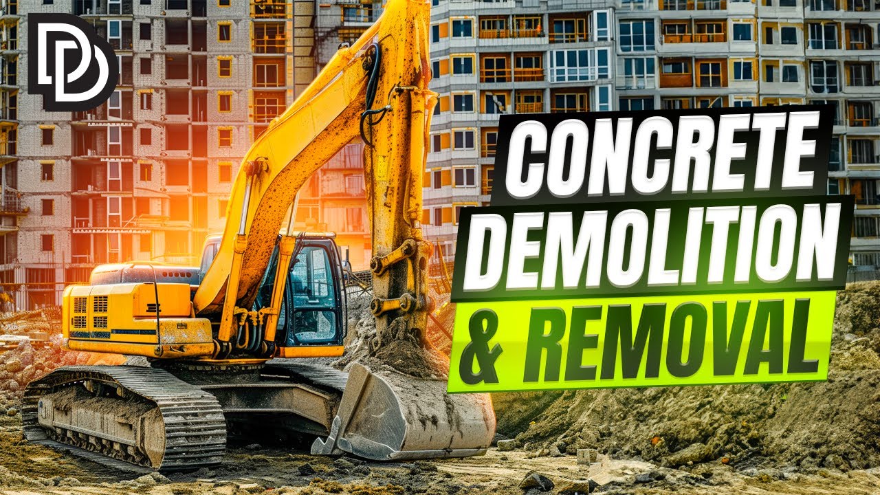 Garage Demolition Mini Excavator - YouTube