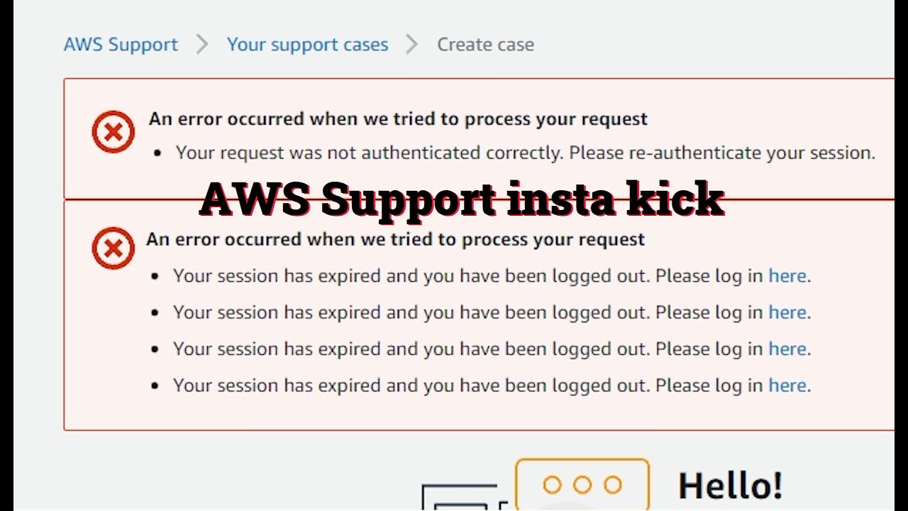AWS Support login issue - can log in, but cannot open a case - YouTube