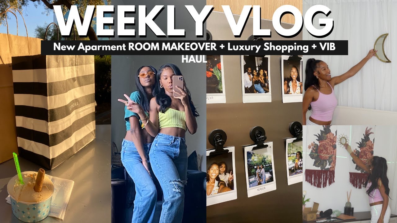 Vlog: BEDROOM MAKEOVER + Luxury Shopping + Sephora VIB haul - YouTube