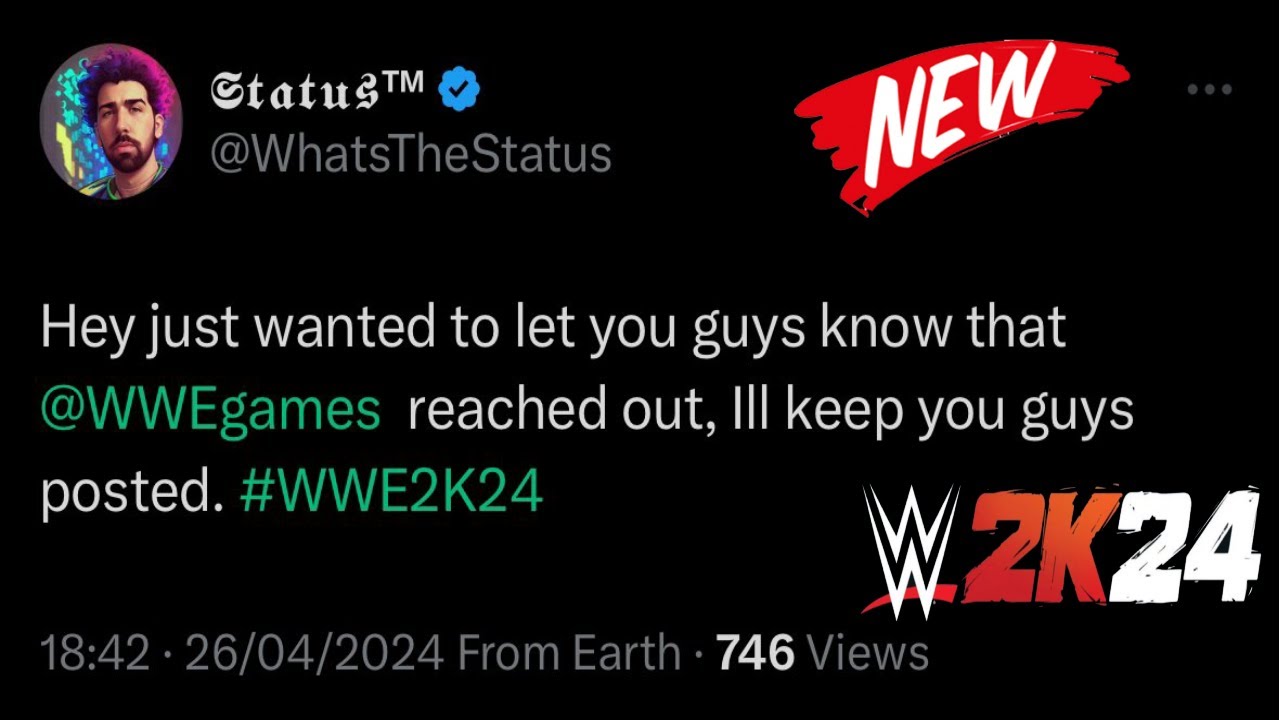 2K OFFICALY REACHED OUT TO WHATSTHESTATUS ABOUT HIS WWE2K24 ACCOUNT ...