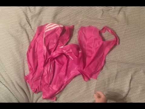 Ripping up a shiny pink nylon Adidas jacket