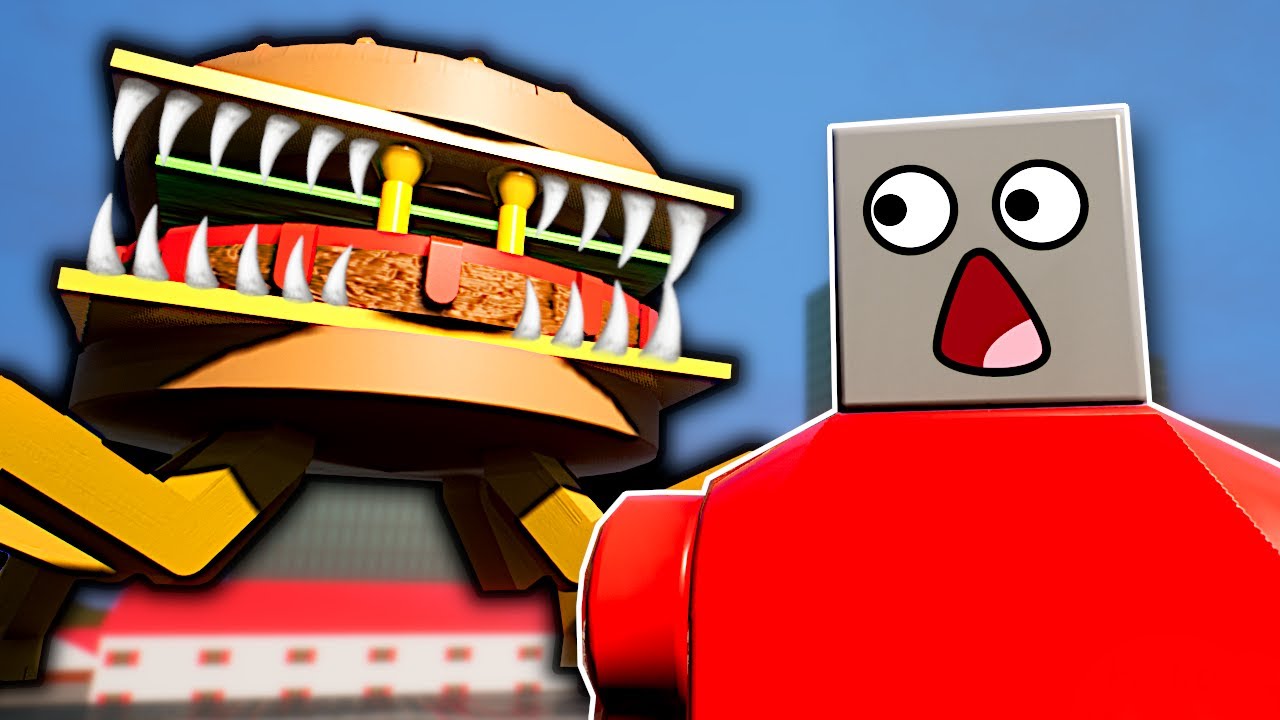 GIANT BURGER MONSTER SURVIVAL! - Brick Rigs Multiplayer Gameplay - YouTube