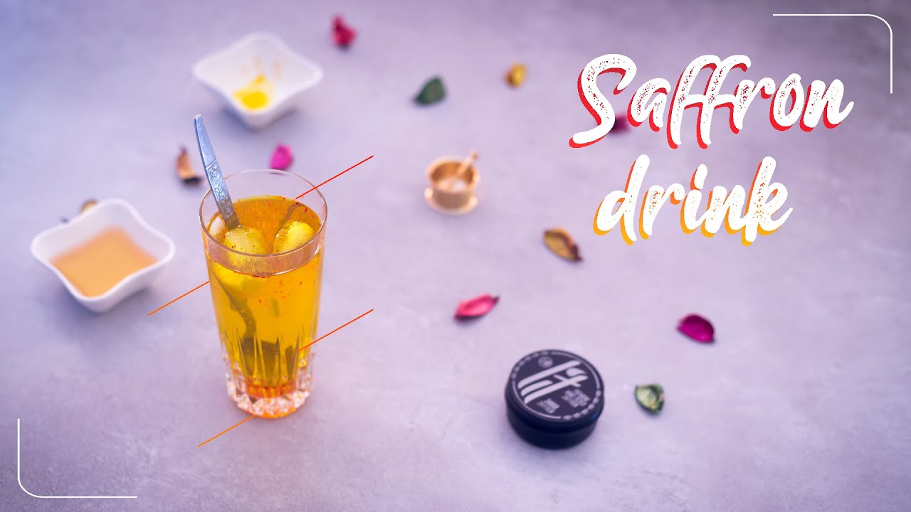 How to make Saffron Drink by ice | The most expensive organic drink ...