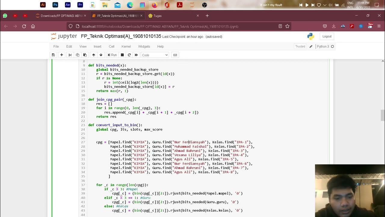 PENERAPAN ALGORITMA GENETIKA UNTUK OPTIMASI PENJADWALAN GURU PADA MTS ...