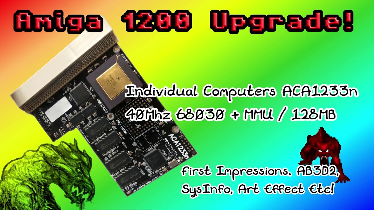 ACA1233n Amiga 1200 Upgrade & First Day Impressions - YouTube