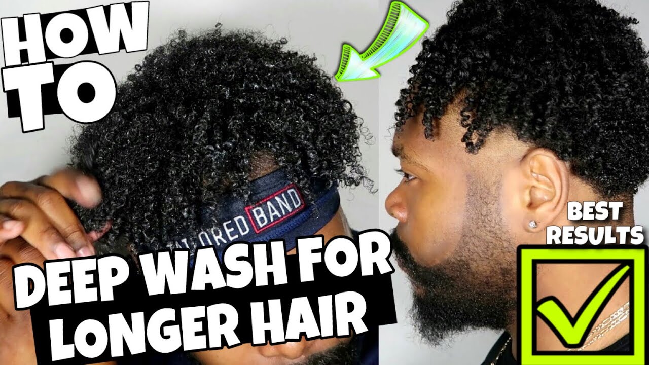 Men’s Daily Hair Wash Tutorial For LONGER CURLY HAIR! - YouTube