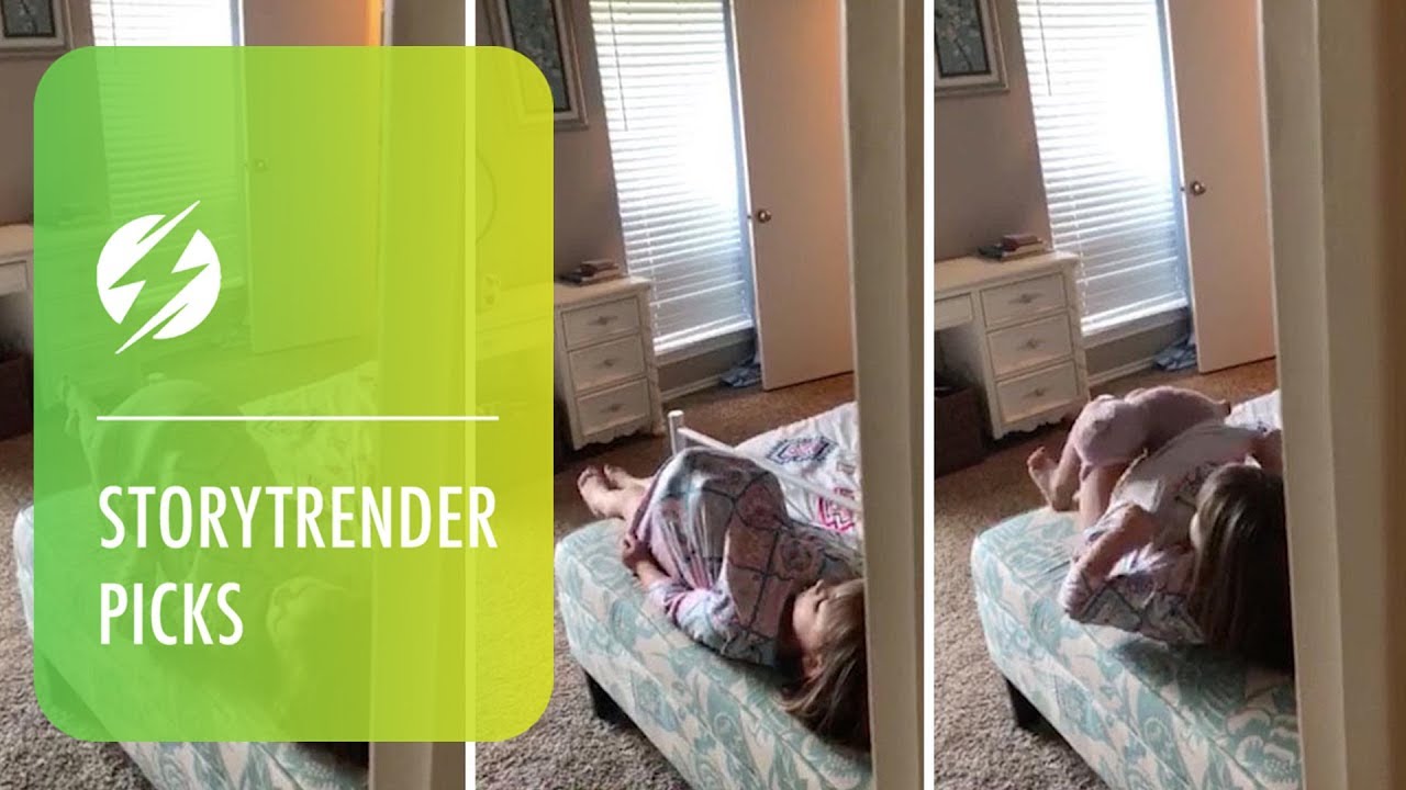 Toddler Pretends To Give Birth To Doll - YouTube