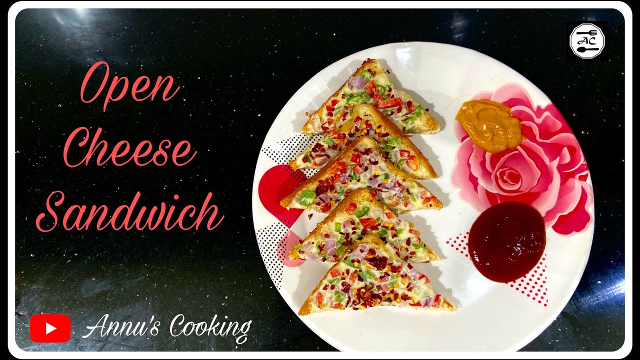 Open Cheese Sandwich Recipe at Home | Open Faced Grilled Cheese ...