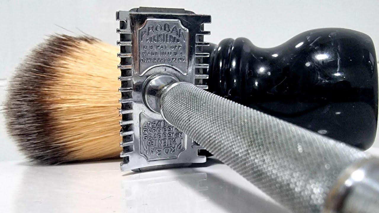 Legendary Probak Open Comb DE Safety Razor Shave - YouTube