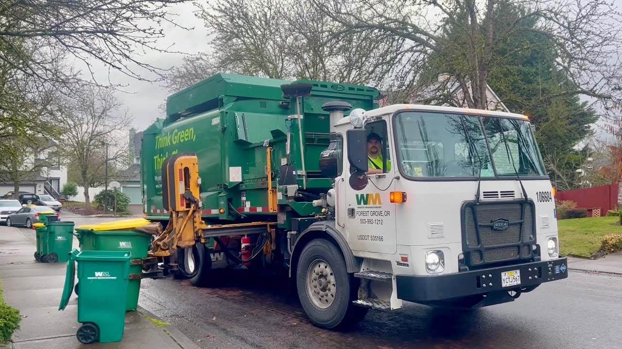 Waste Management- CNG Autocar ACX Labrie Automizer Garbage Truck! - YouTube