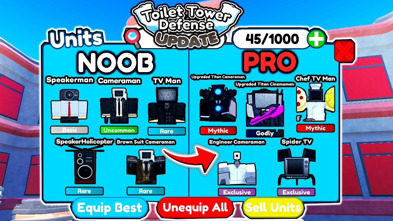 VEJA QUAL ESTRATÉGIA USAR DO NOOB AO PRO NO TOILET TOWER DEFENSE-Noob ...