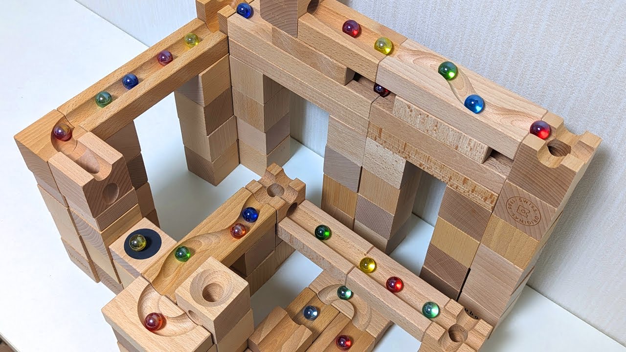 Marble run ASMR ☆ Cubolo + Rollo quick wooden combination carefully ...