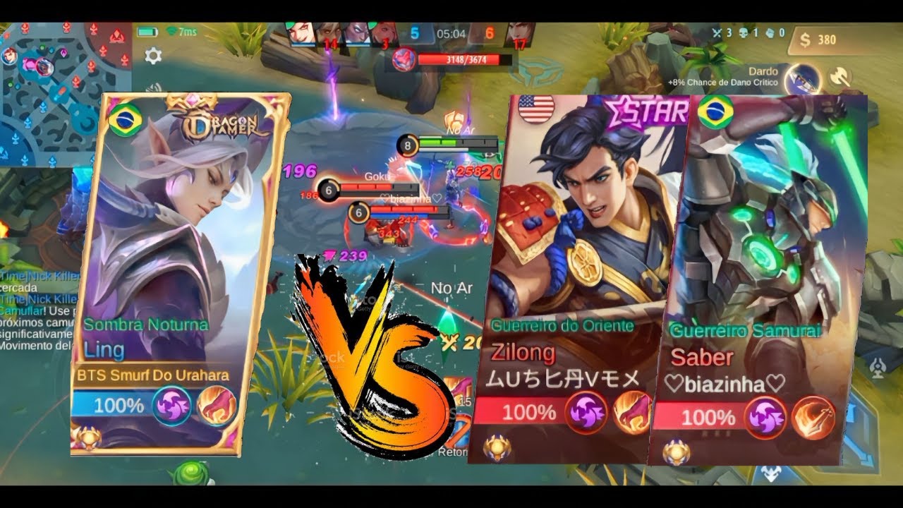 Ling pro rotation vs counters top 1 global build / Mobile Legeds - YouTube