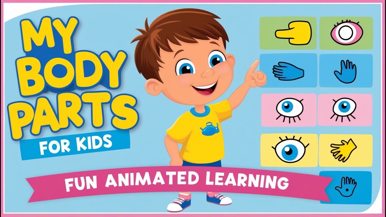 Learn Body Parts for Kids | Fun Animated Body Parts Video for ...