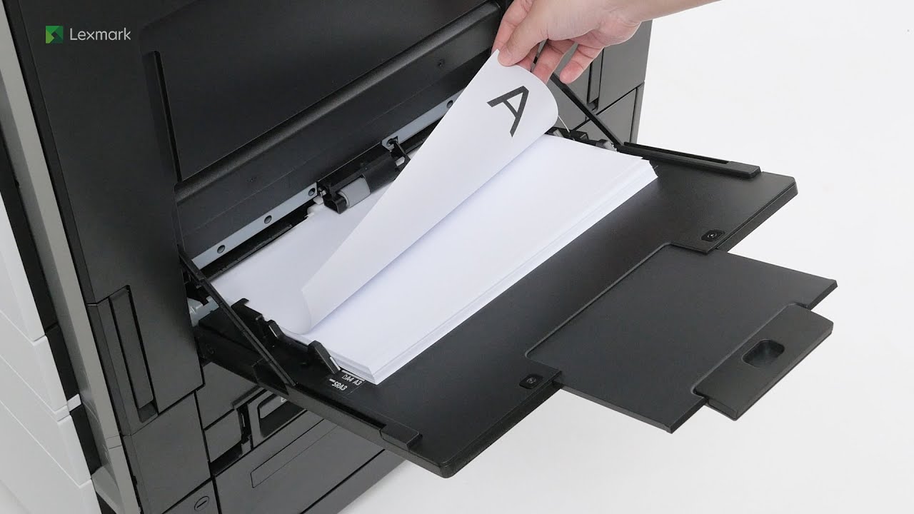 CS963/CX833/CX961/CX962/CX963—Loading the multipurpose feeder - YouTube