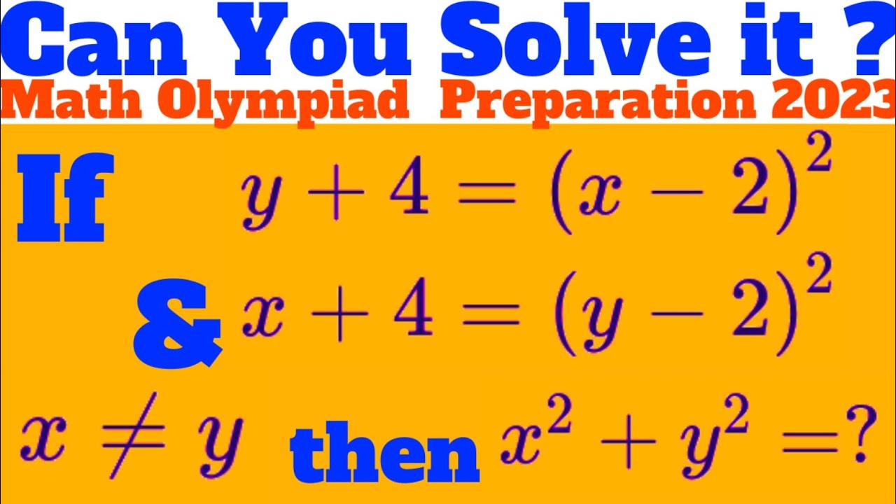 A Very Nice Math Olympiad Questions|Math Olympiad Preparation - YouTube