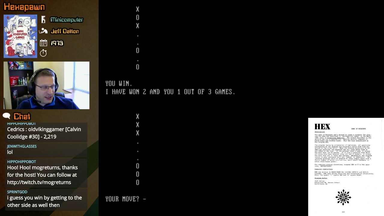 Hex / Hexapawn (Minicomputer) - Video Game Origins - YouTube