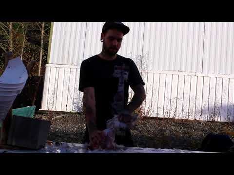 Fastest way to  butcher a Rooster