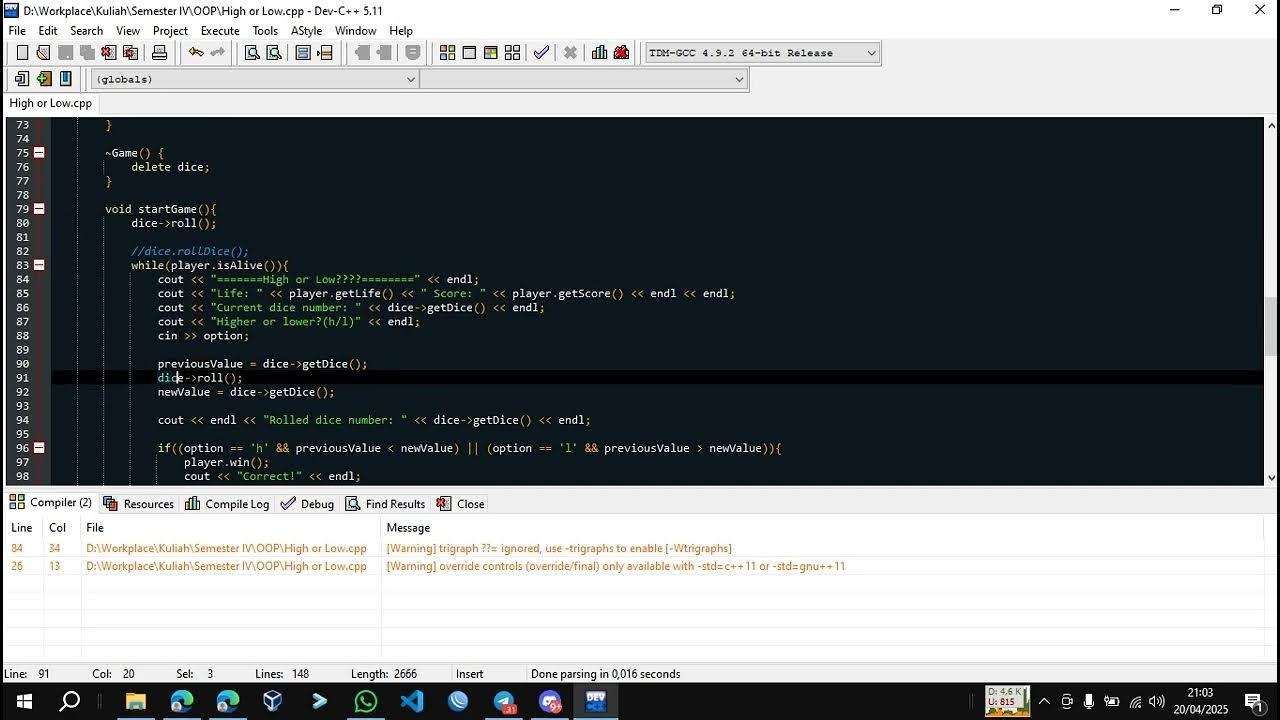 Tutorial Implementasi OOP Pada Game Dadu Simpel - YouTube