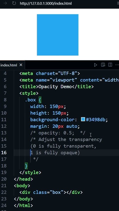 How to Use Opacity Property in CSS Explained #code - YouTube