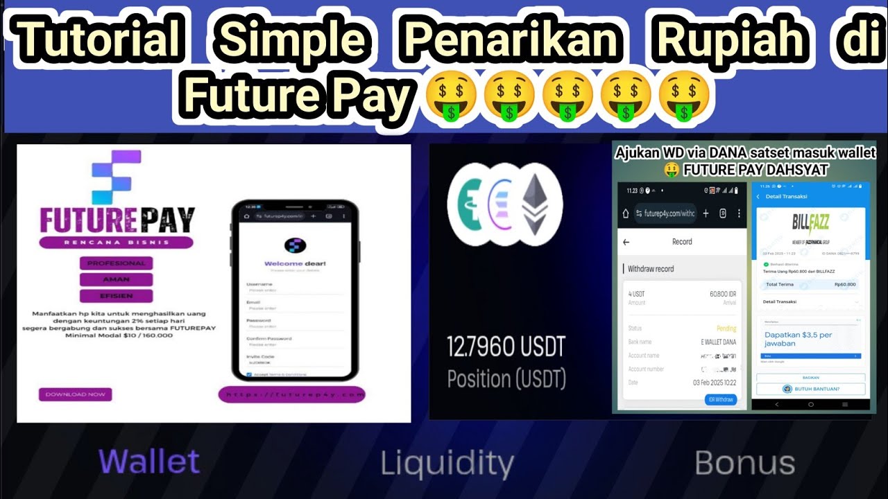 Cara Penarikan Fiat ( Rupiah) di Future Pay #crypto - YouTube