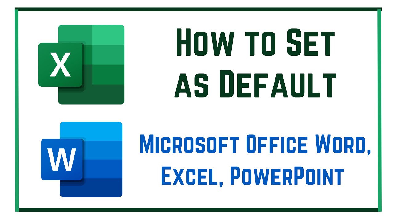 How To Set Microsoft Office Word Excel PowerPoint As Default Application In Windows 11 YouTube How To Set Microsoft Office Word Excel PowerPoint As Default Application In Windows 11 YouTube