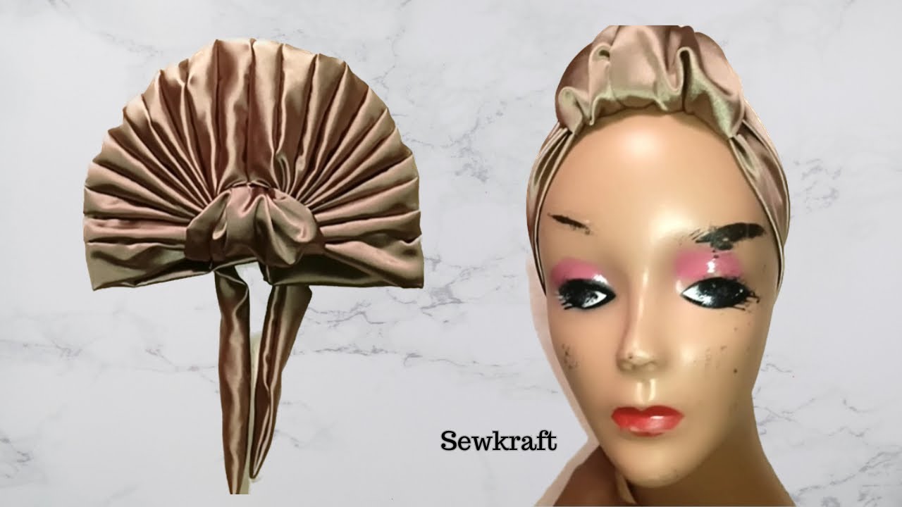Pleated turban with loop | How to make turban with loop - YouTube