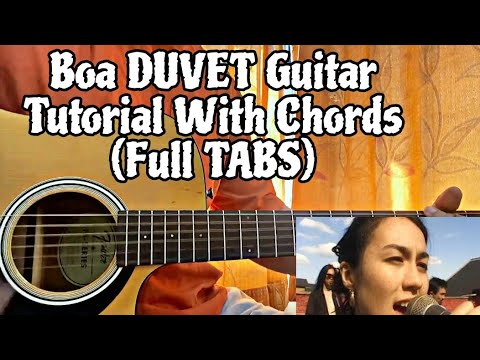 Boa - Duvet // Guitar Tutorial with Chords (Main Riff & TABS) - YouTube