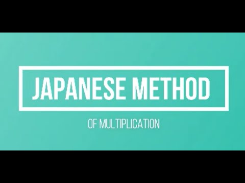 Japanese method of multiplication - YouTube