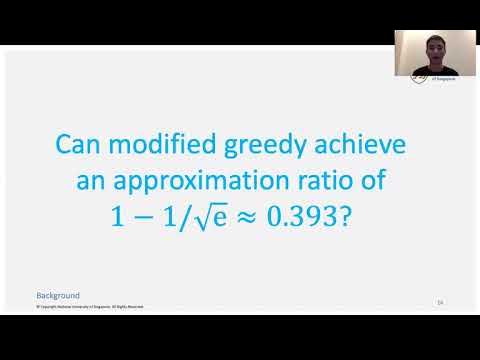 5B 1 Revisiting Modified Greedy Algorithm for Monotone Submodular Maximization with a Knapsack ...
