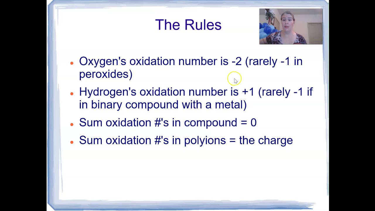 AP Chem Review: Oxidation Number Calculations - YouTube