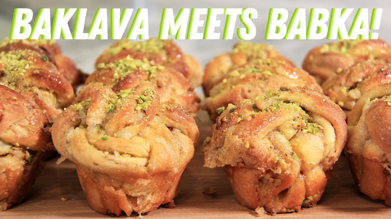 My Baklava Inspired Babka Buns Recipe! - YouTube