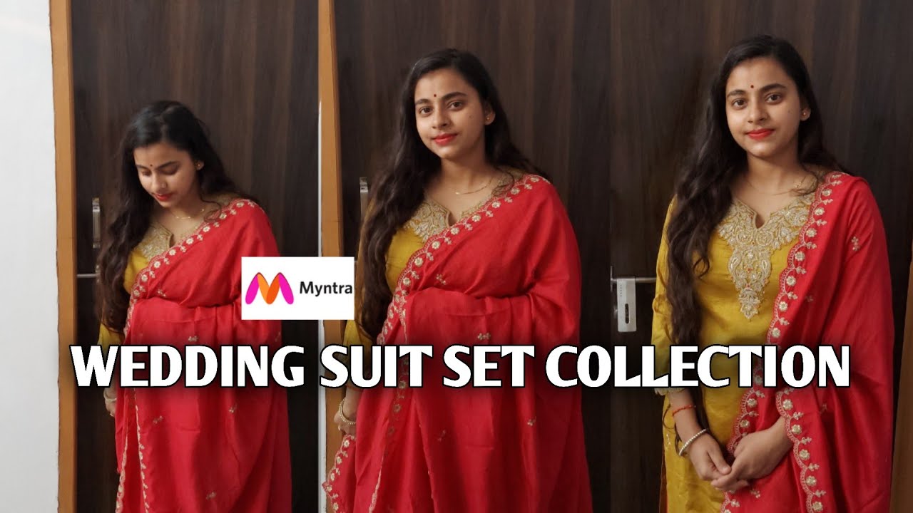 Myntra Wedding suit set collection ll myntra haul ll myntra ethnic wear ...