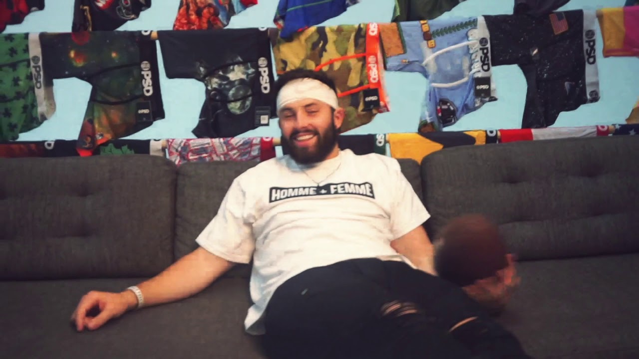 Baker Mayfield x PSD Underwear photoshoot. - YouTube