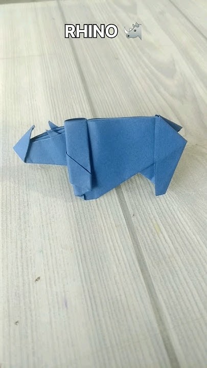 RHINO ORIGAMI| TUTORIAL| HOW TO MAKE PAPER RHINO CRAFT| STEP BY STEP ...