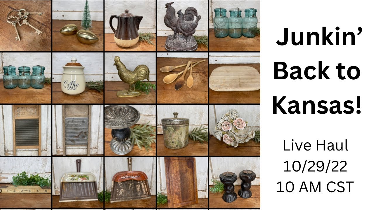 Show Me Your Junk! Junkin’ back to Kansas! Live Haul! - YouTube