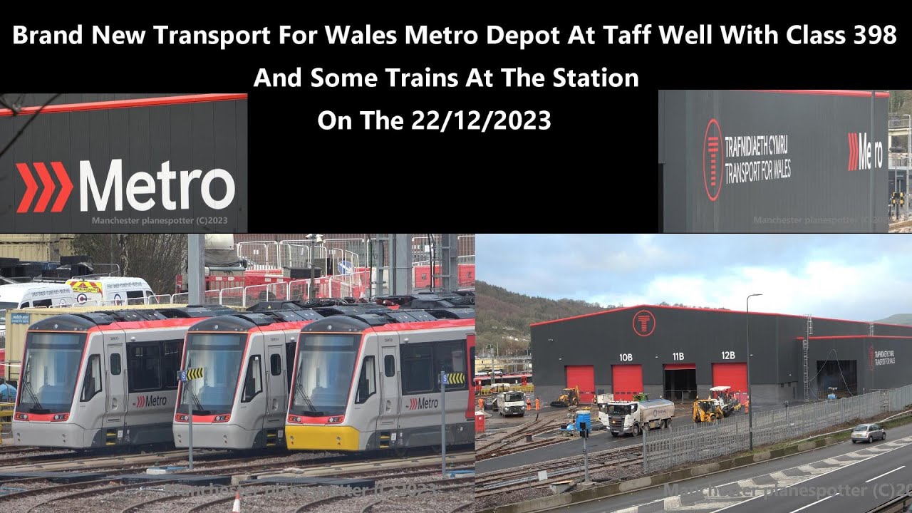 4K Brand New Transport For Wales Metro Depot At Taff Well With Class ...