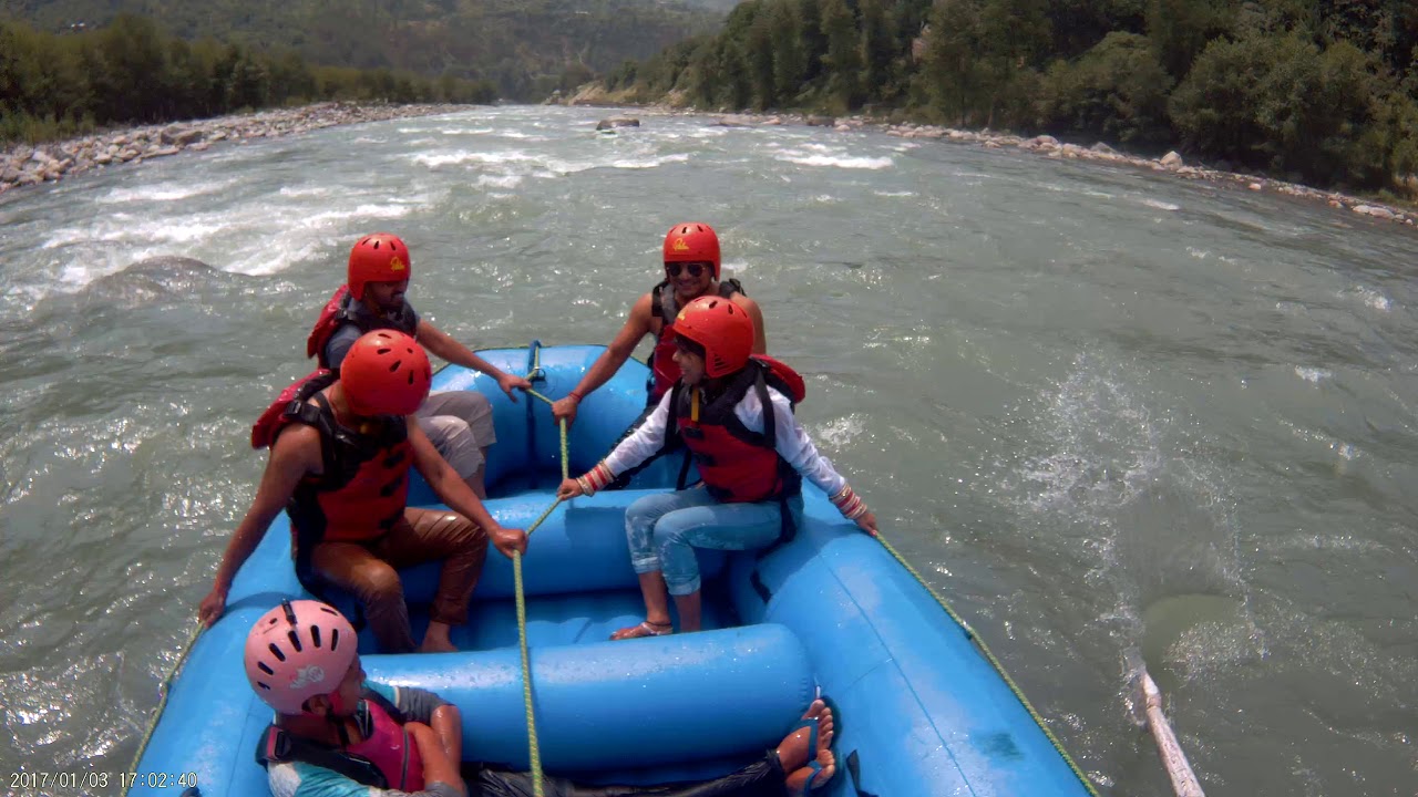 Rafting in kullu manali - YouTube